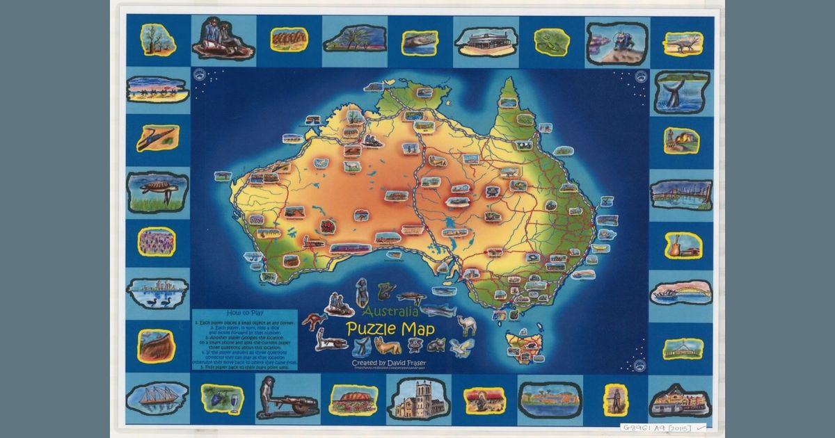 Australia puzzle map | Board Game | BoardGameGeek
