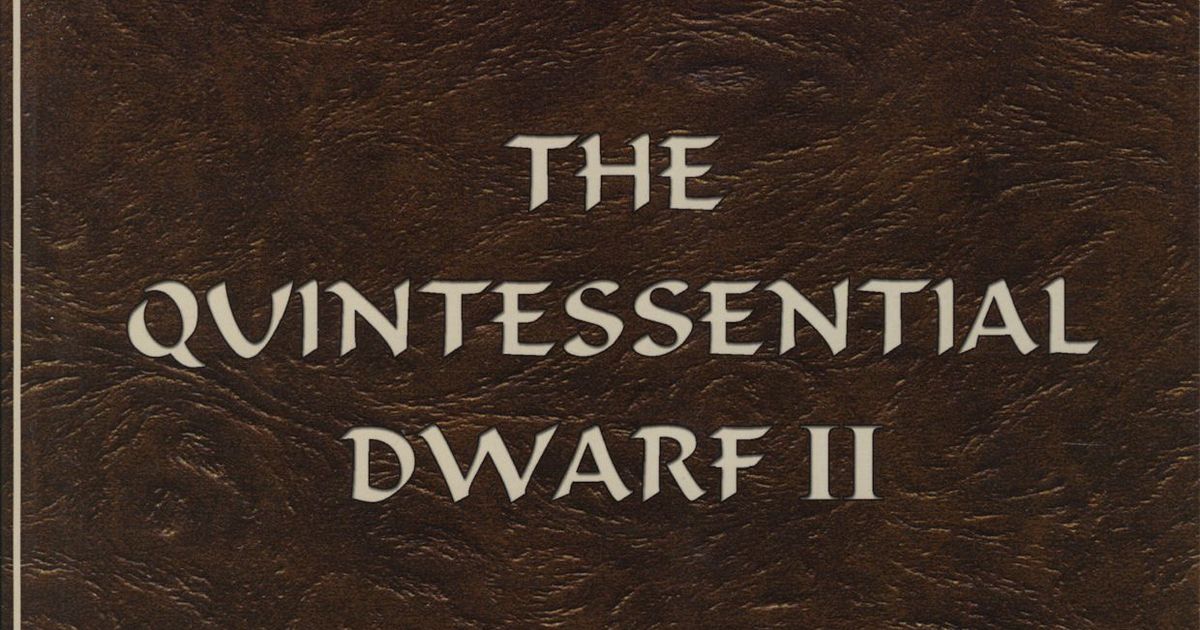 The Quintessential Dwarf II: Advanced Tactics | RPG Item | RPGGeek
