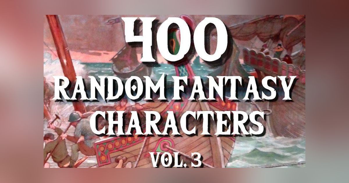 400 Generic Fantasy Characters Vol. 3 | RPG Item | RPGGeek