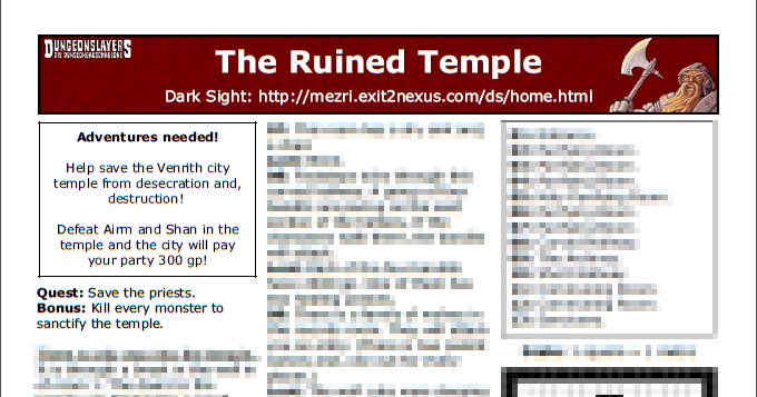 The Ruined Temple | RPG Item | RPGGeek