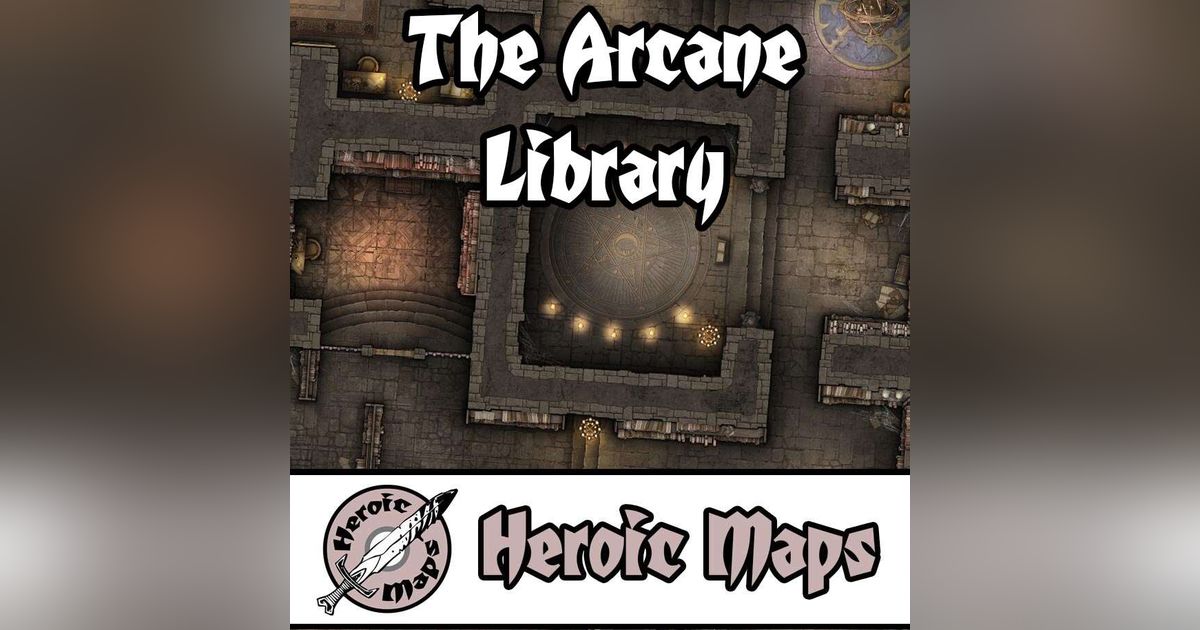 Heroic Maps: The Arcane Library | RPG Item | RPGGeek