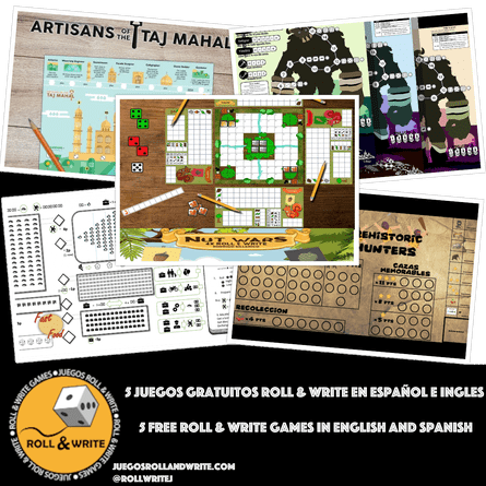 5 Roll & Write Games to print in Spanish and English 18th Part | Juegos ...