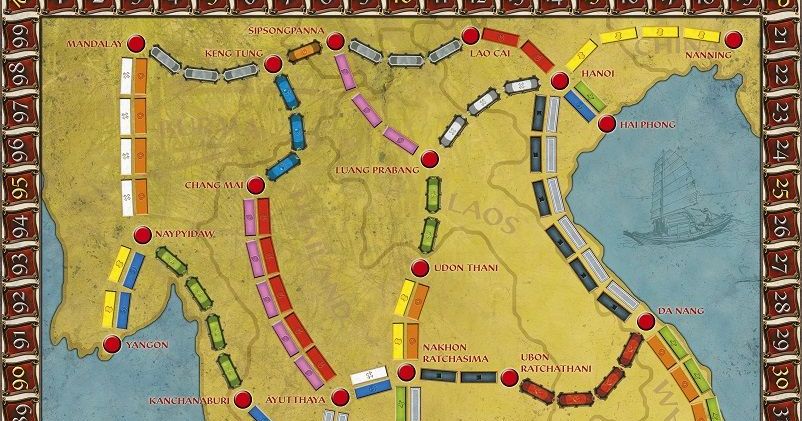 Indochina (fan expansion for Ticket to Ride) | Board Game | BoardGameGeek