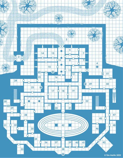 Old School Blue Map #40 | RPG Item | RPGGeek