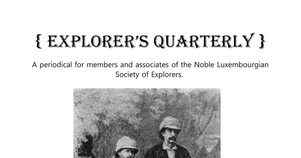 Explorer's Quarterly | RPG Item | RPGGeek