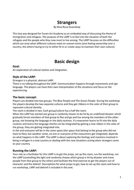 Strangers | RPG Item | RPGGeek