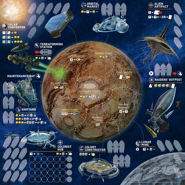 Alien Frontiers: 4th Edition Board | Board Game Accessory | BoardGameGeek