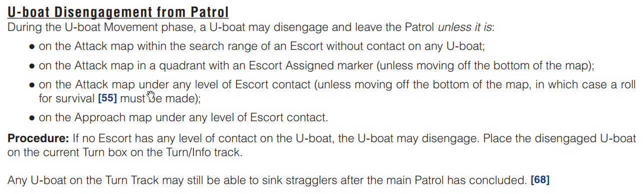 A bit of confusion on disengagement and end of patrol... | Wolfpack ...