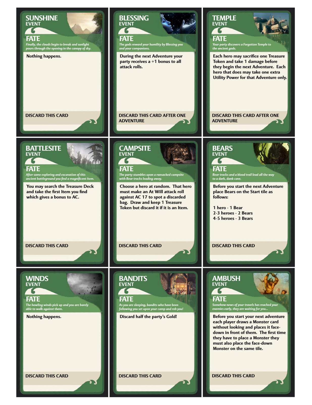 D&D Adventure System Campaign Events for between adventures | Dungeons ...