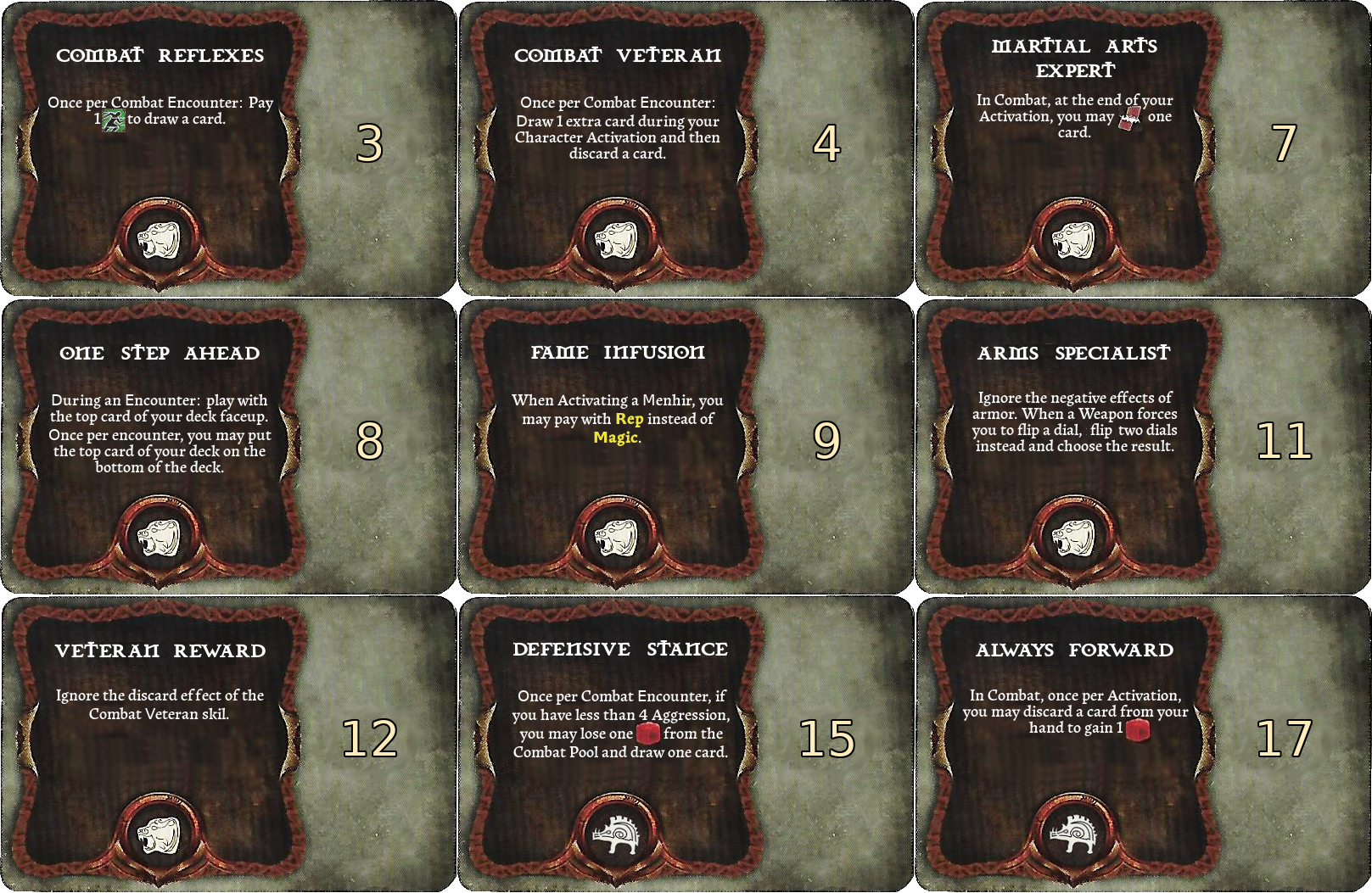 Fan-made tweaked and re-balanced set of Skill cards | Tainted Grail ...