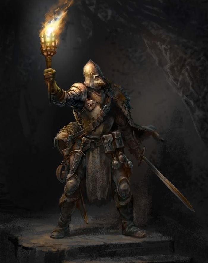 Concept art for the first knight marker | Kingdoms Forlorn: Dragons ...