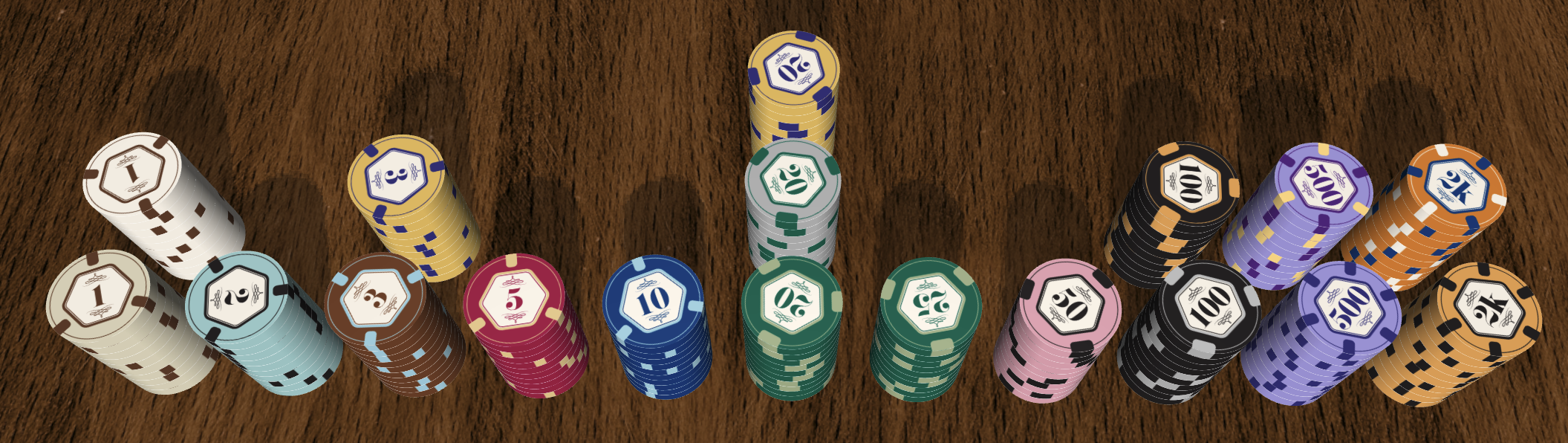 [Design Finalised] Hex Design for Rubén's mini poker chips