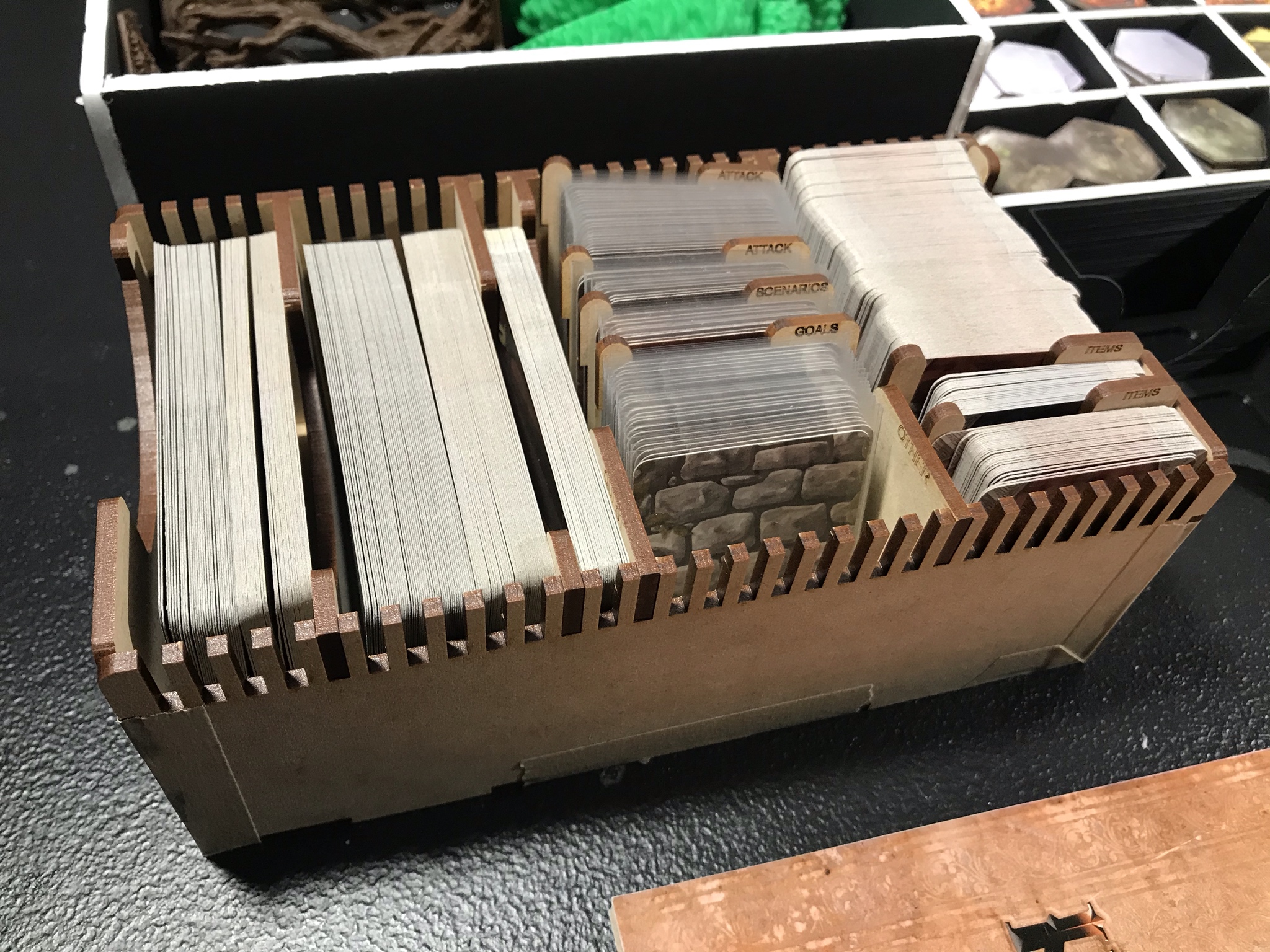 Storage solution: Gloomhaven w/ 3d printed terrain, doors, minus Helper ...