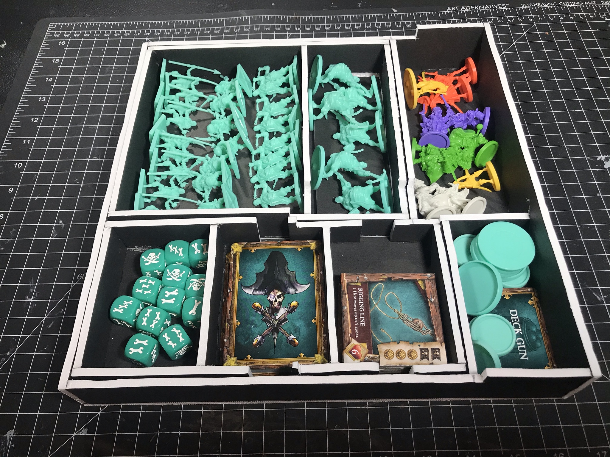 Custom foamcore insert storage solution | Rum & Bones: Second Tide
