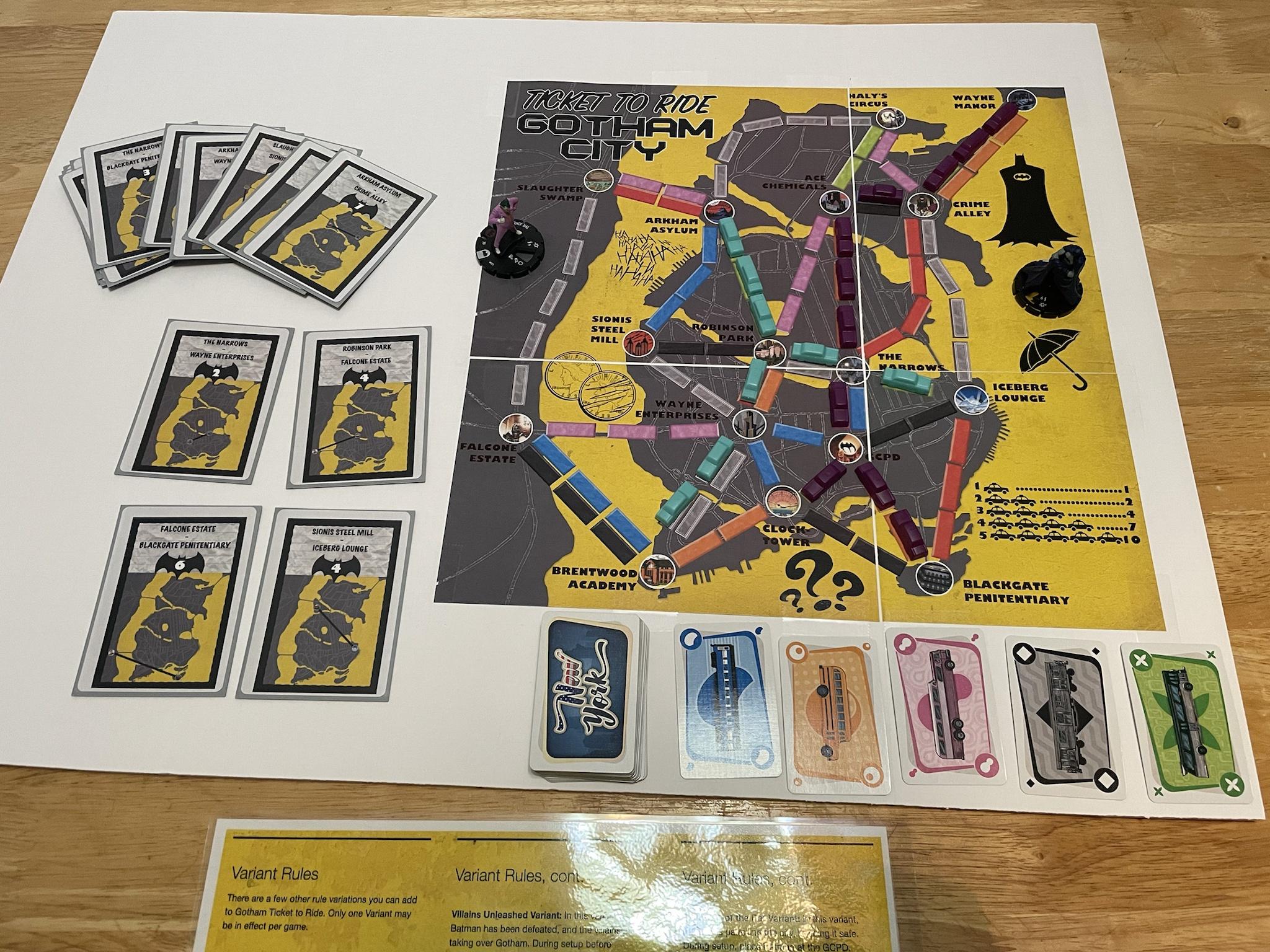 Ticket to Ride: Gotham City custom map | Ticket to Ride: New York