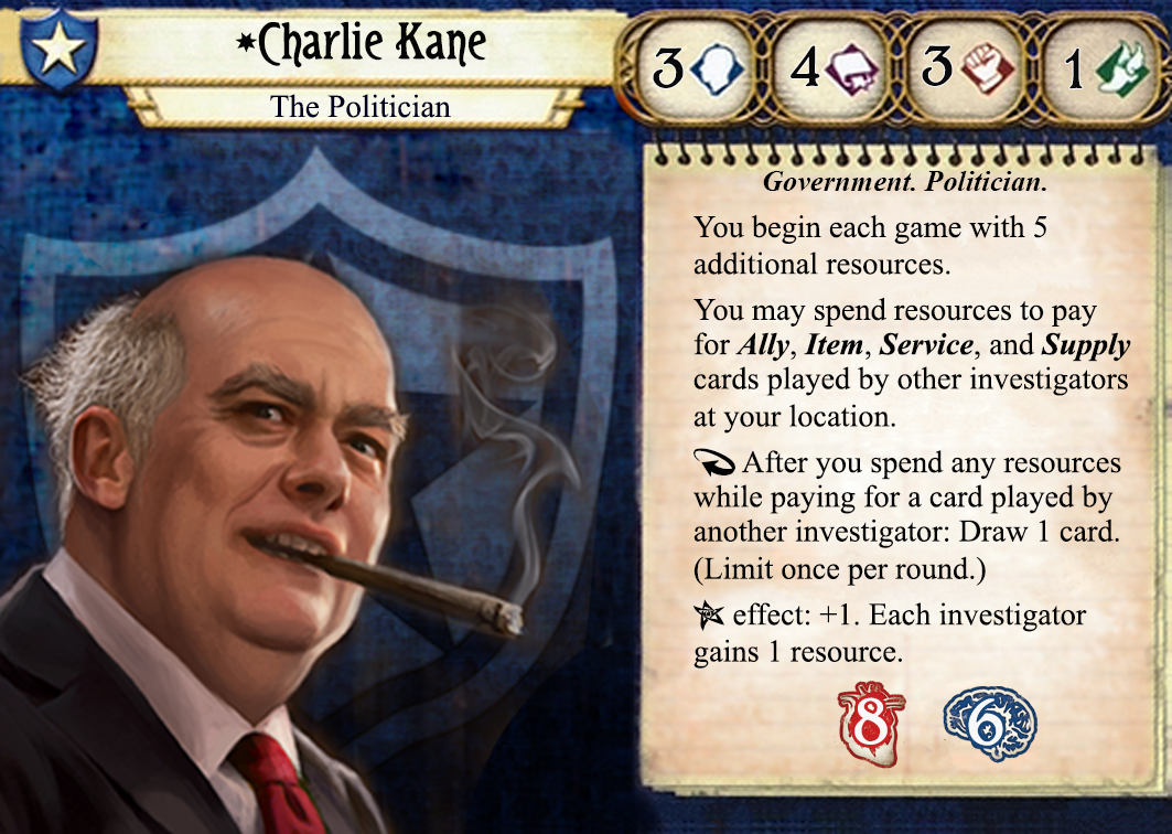 Custom Investigators: Charlie Kane, Darrell Simmons, Dexter Drake, Lily ...