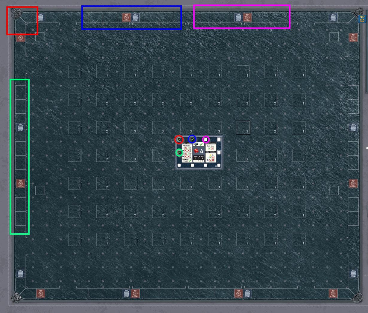 Clarifications on Approach map "boxes" and where U boats may be found ...