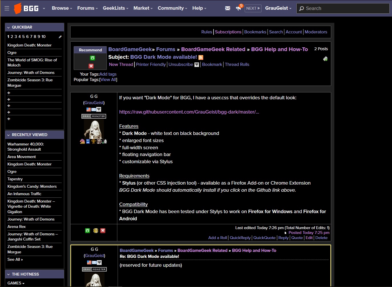 Share your custom CSS skins