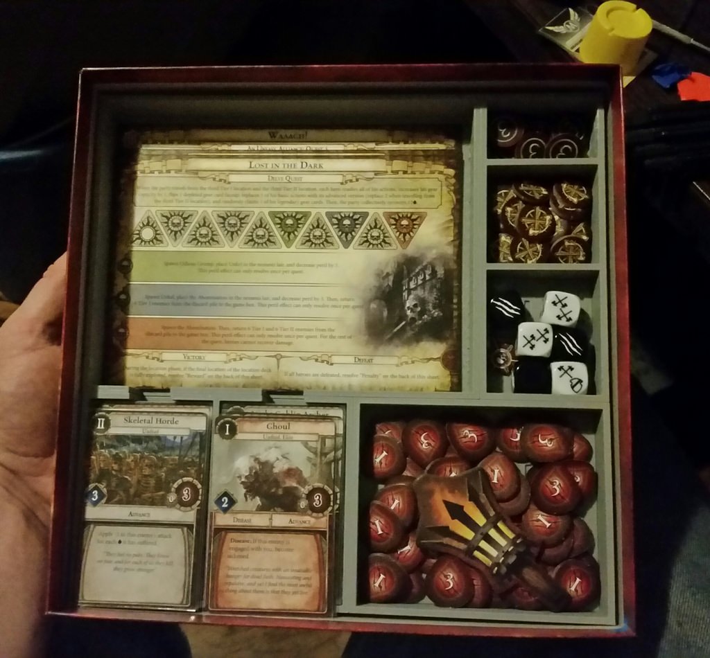 My 3D printed game box organizer. | Warhammer Quest: The Adventure Card ...