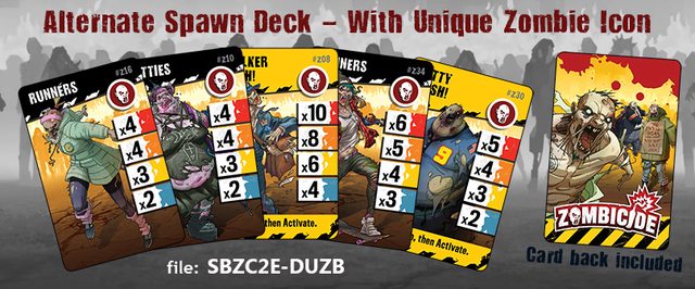Custom cards : Daily Zombies Deck and Alternate Spawn Deck | Zombicide ...