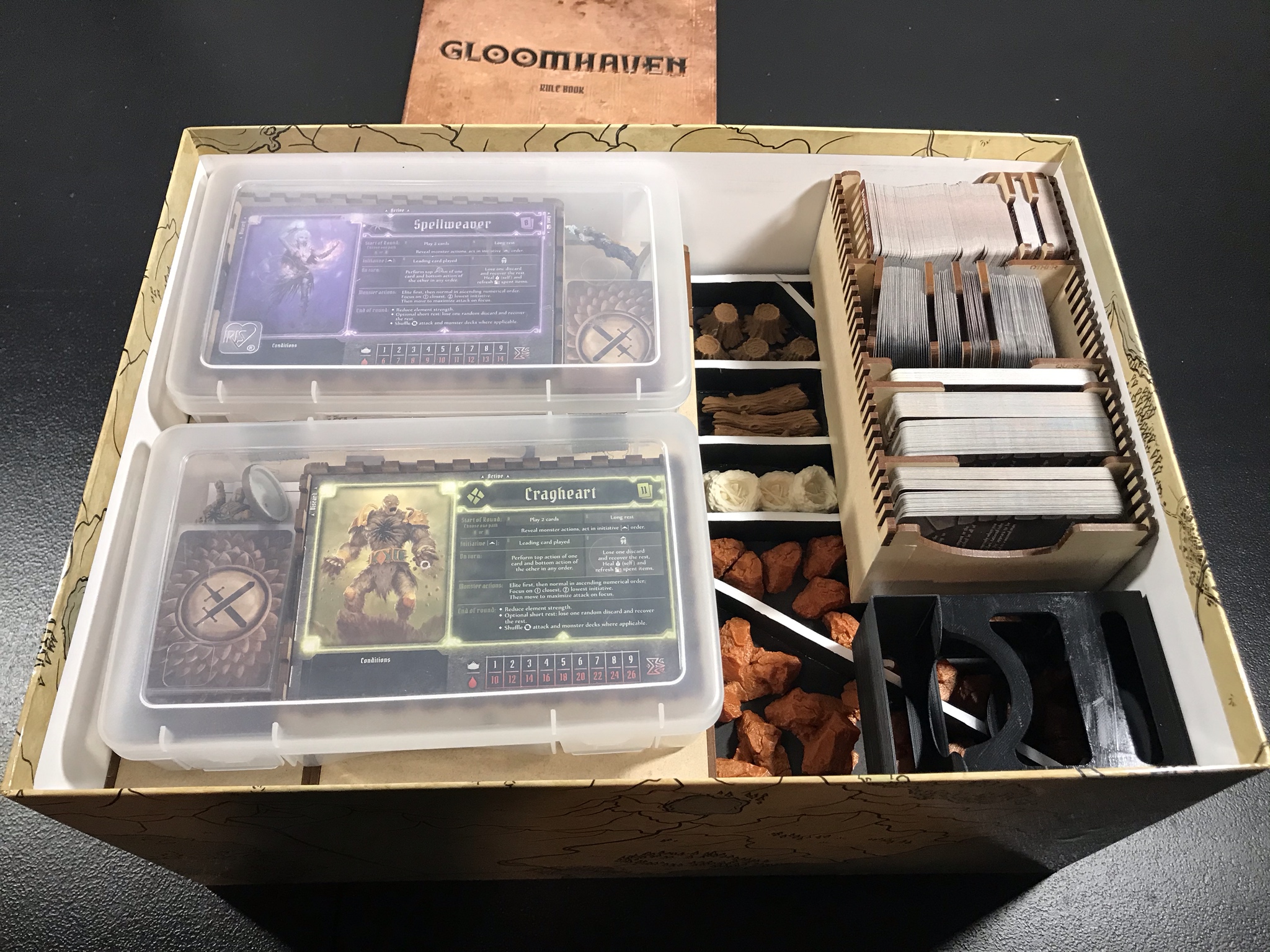 Storage solution: Gloomhaven w/ 3d printed terrain, doors, minus Helper ...