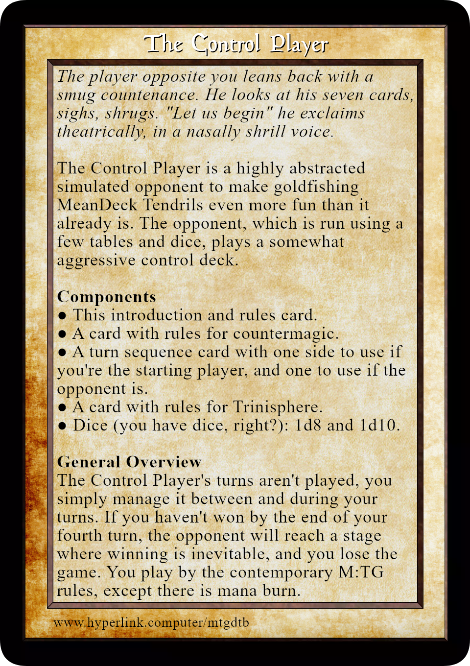 Magic Players! Want to playtest a classic vintage combo deck against a ...