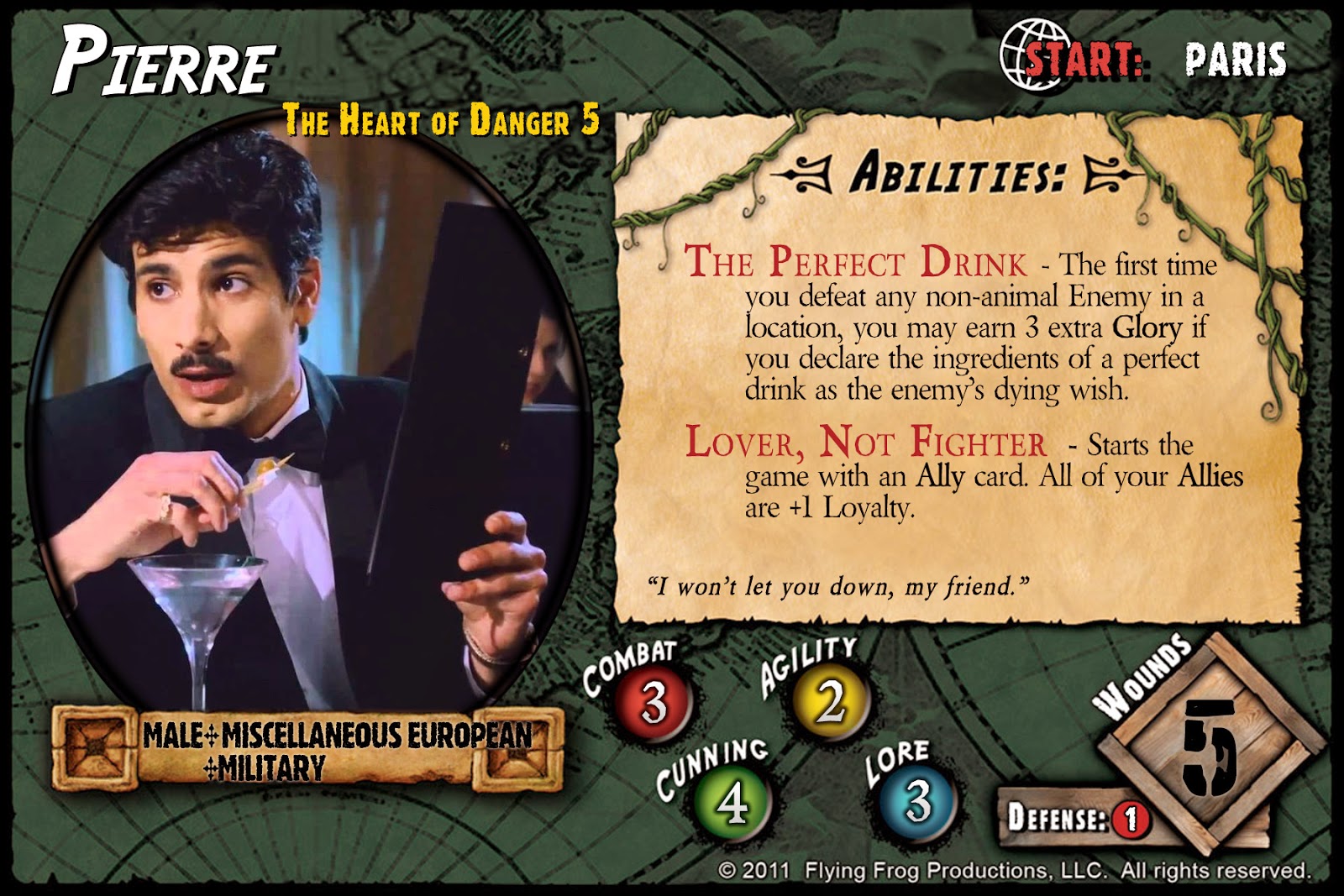 Danger 5 Character Cards | Fortune and Glory: The Cliffhanger Game