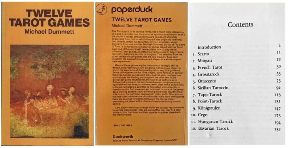 Card games that are played using a 78-card Tarot deck