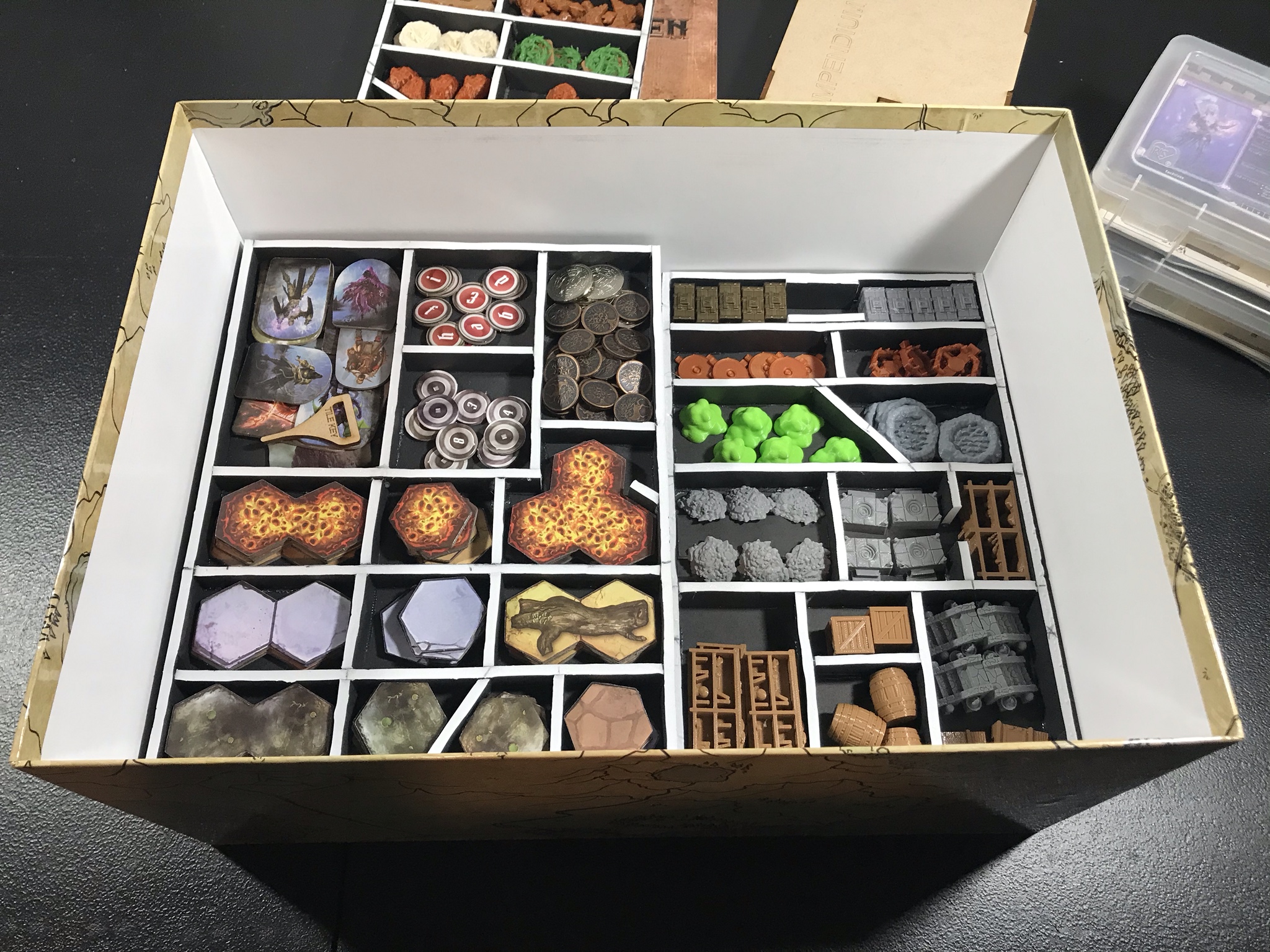 Storage solution: Gloomhaven w/ 3d printed terrain, doors, minus Helper ...