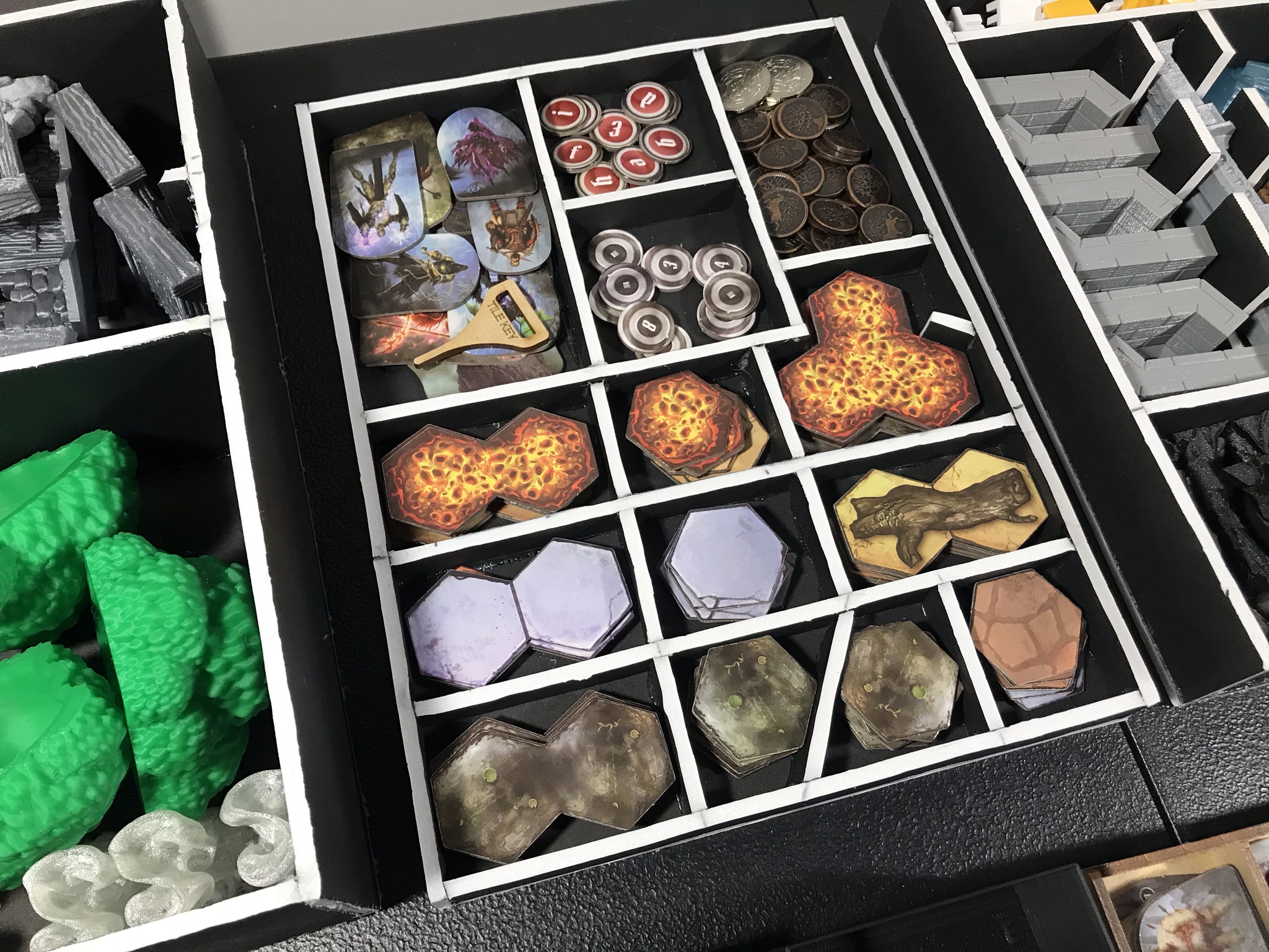 Storage solution: Gloomhaven w/ 3d printed terrain, doors, minus Helper ...