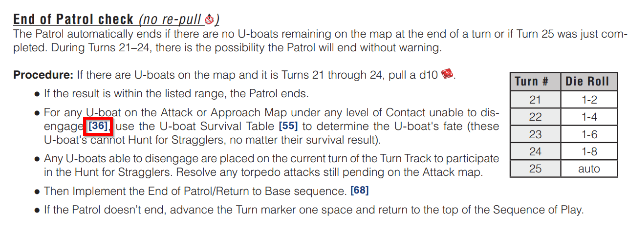A bit of confusion on disengagement and end of patrol... | Wolfpack ...