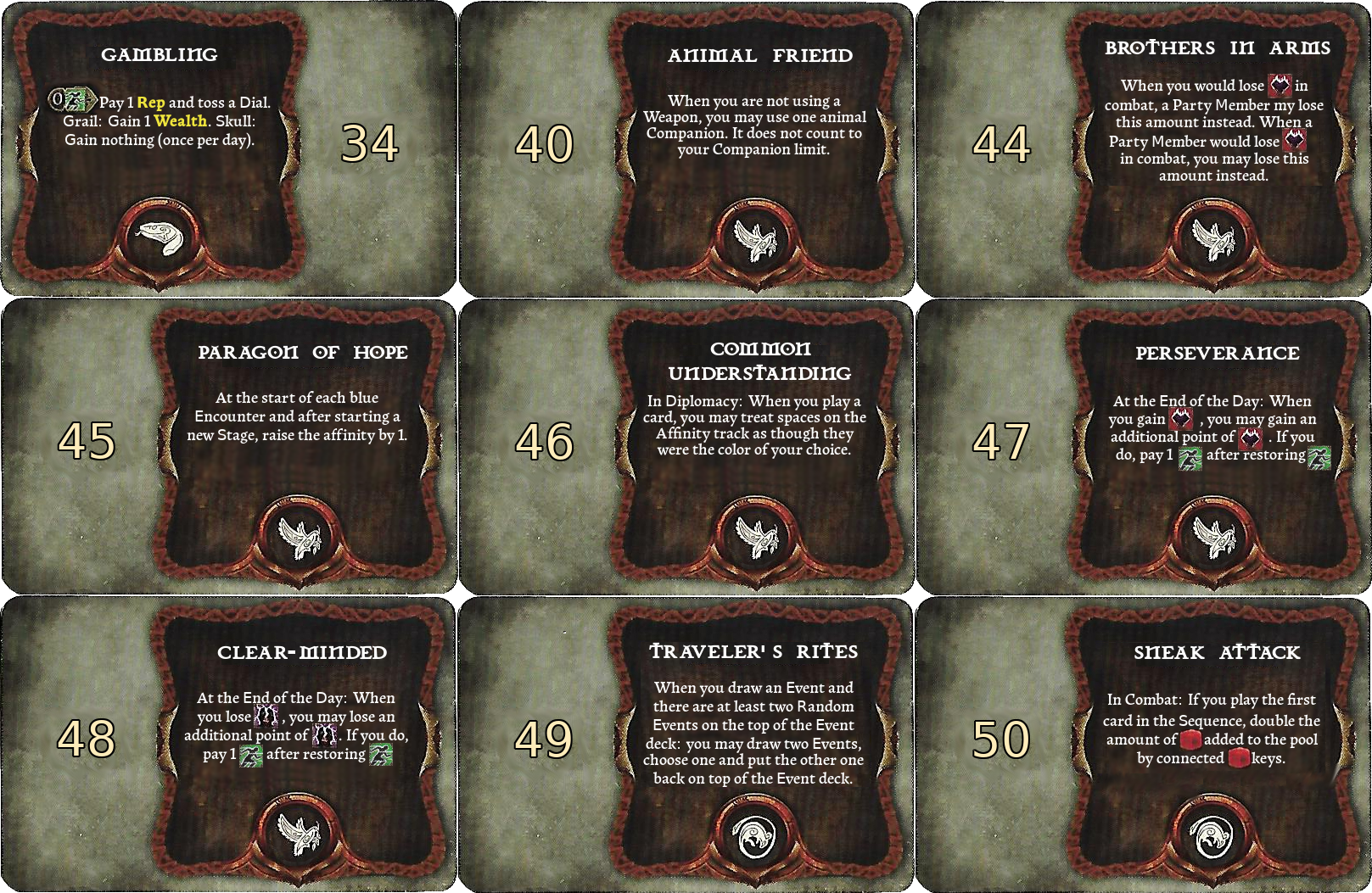 Fan-made tweaked and re-balanced set of Skill cards | Tainted Grail ...