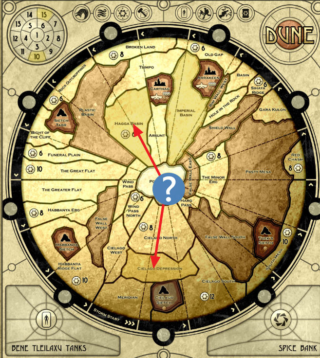 Grand Dune map by sam newman - orange areas | Dune