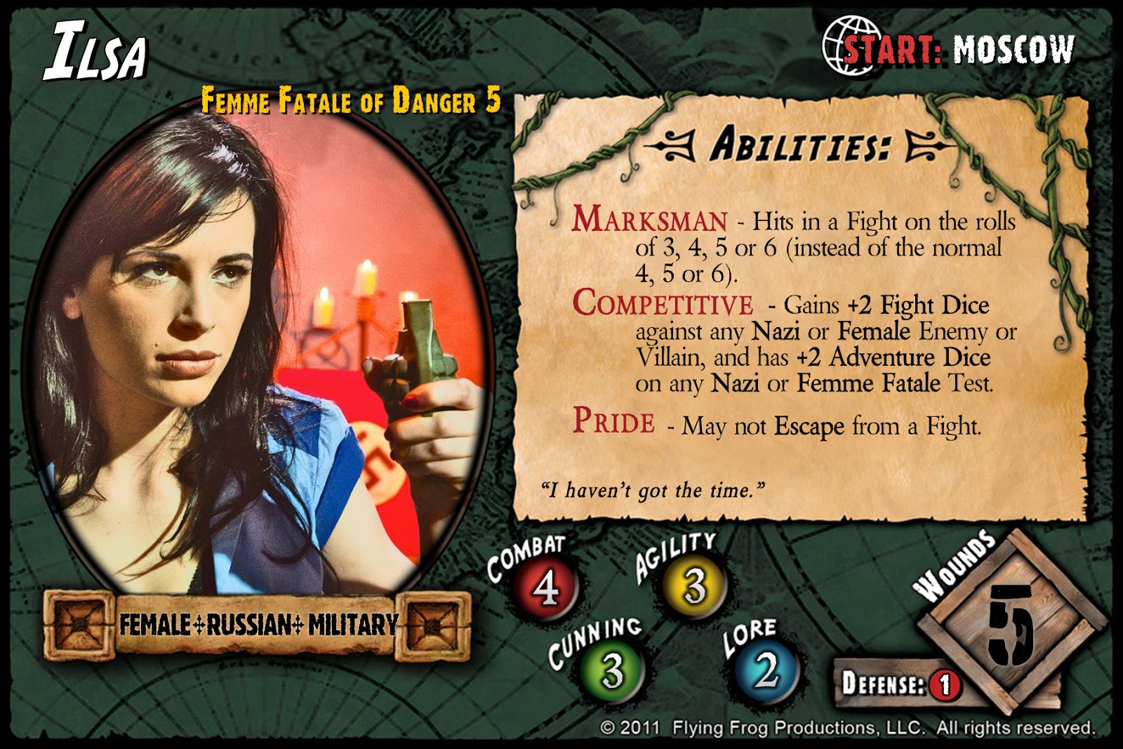 Danger 5 Character Cards | Fortune and Glory: The Cliffhanger Game