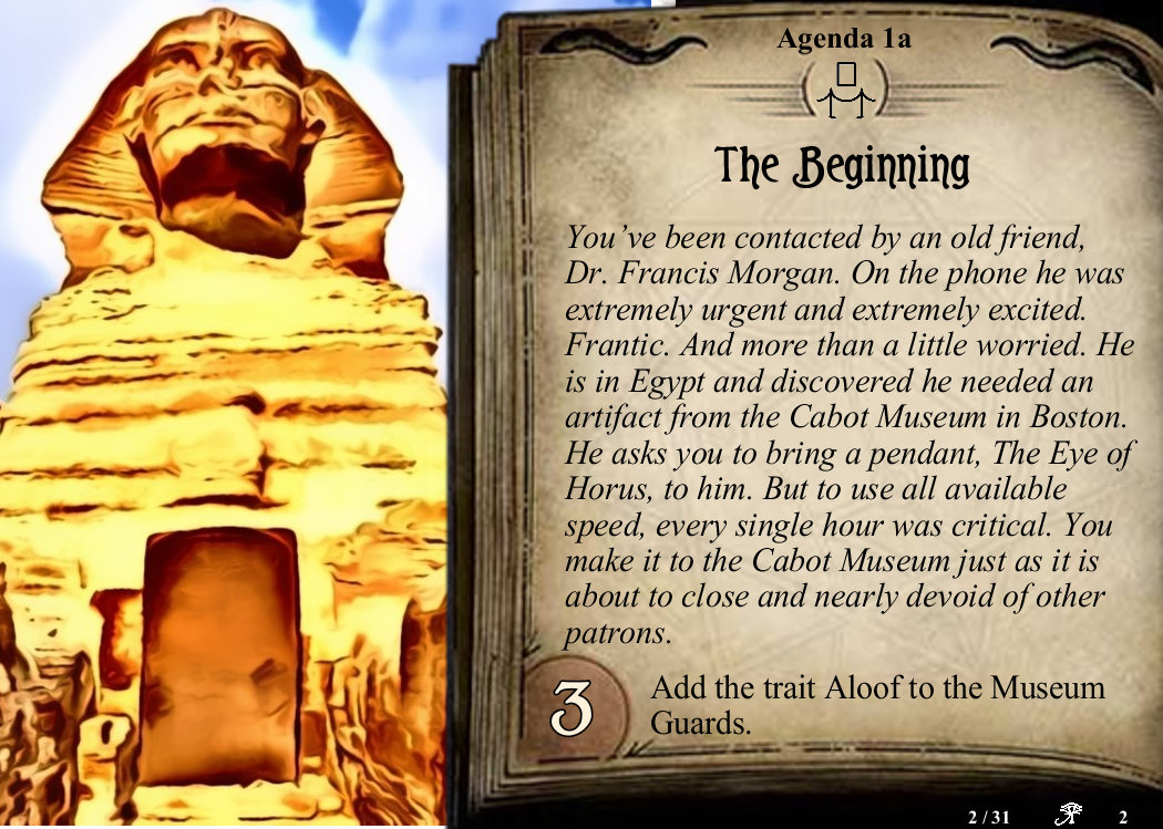 Of the Sphinx and Sands: 2021 Revised Version | Arkham Horror: The Card ...