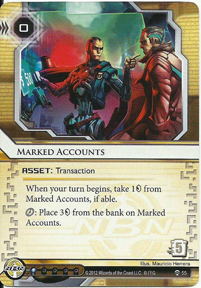 Marked Accounts | Thoughts about Android:Netrunner | BoardGameGeek