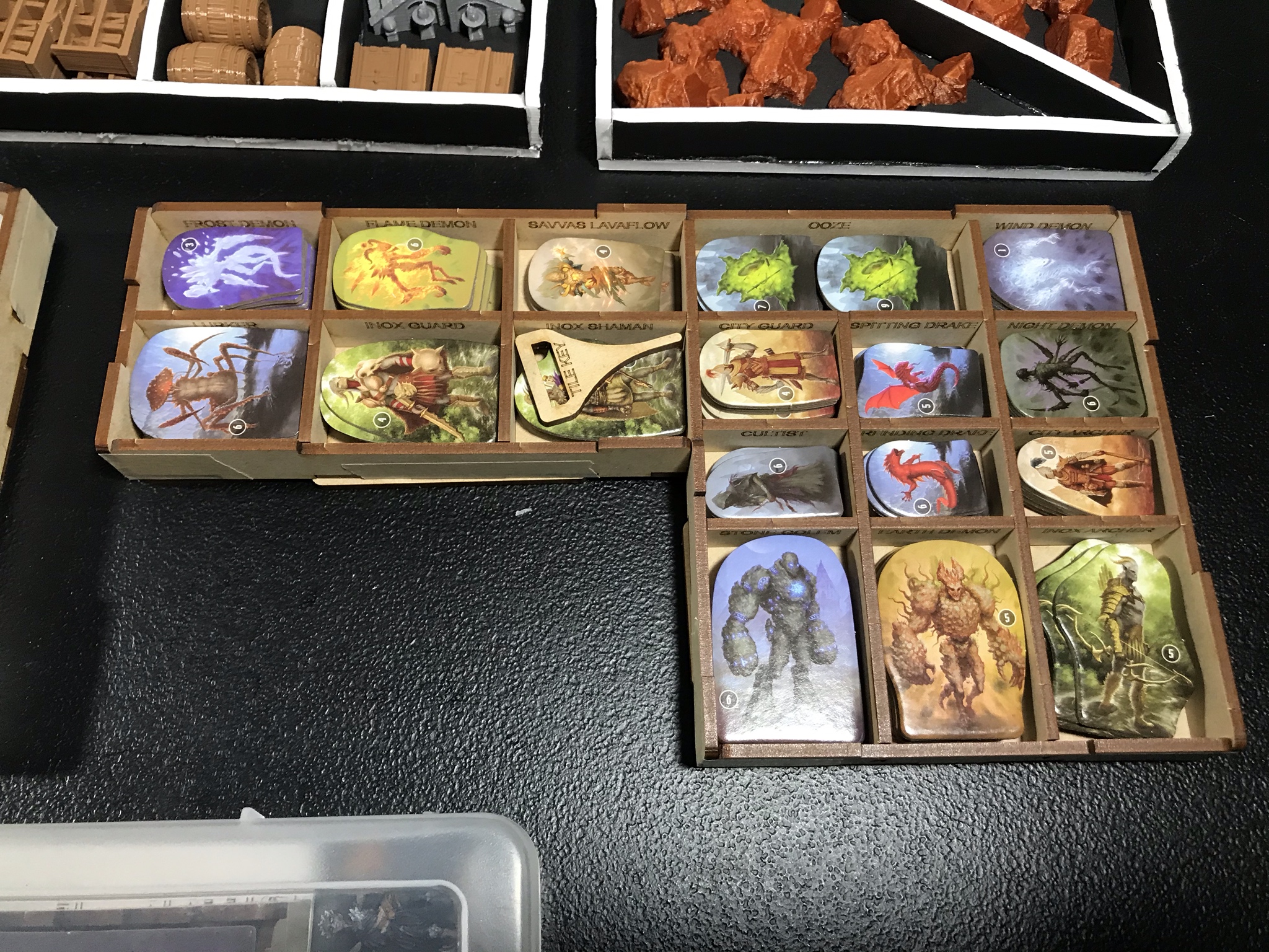 Storage solution: Gloomhaven w/ 3d printed terrain, doors, minus Helper ...