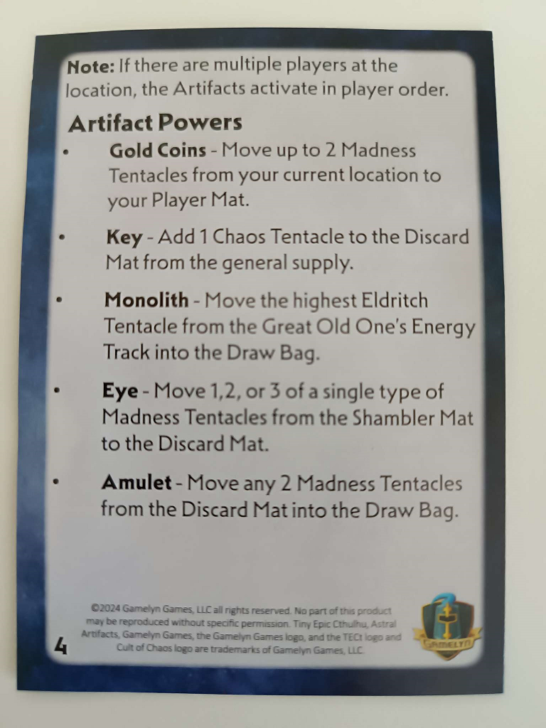 Astral Artifacts? | Tiny Epic Cthulhu