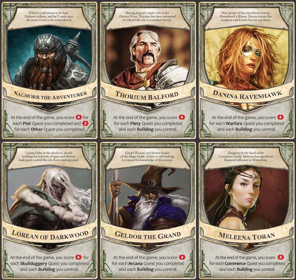 New PnP Lord Cards | Lords of Waterdeep