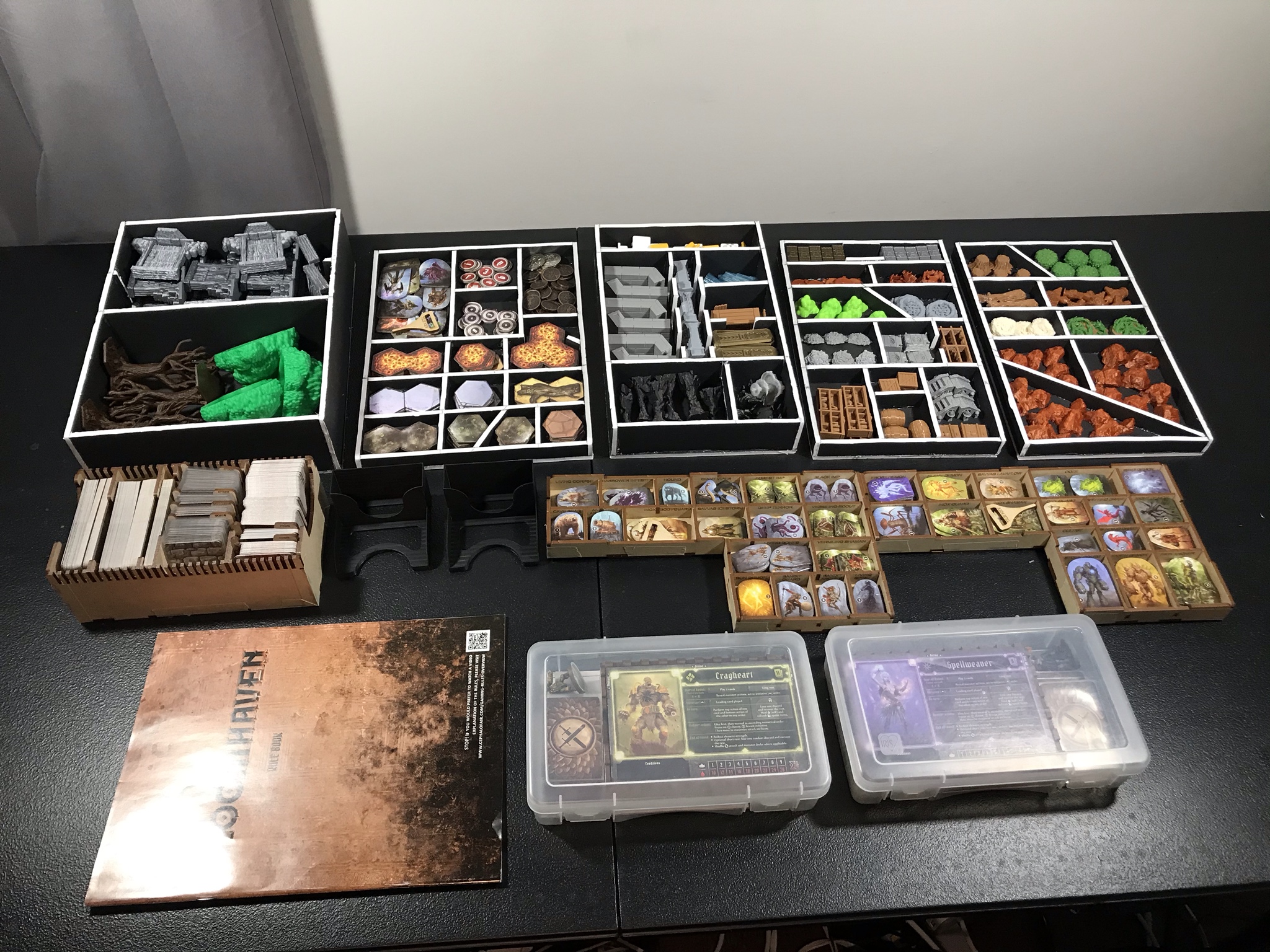 Storage solution: Gloomhaven w/ 3d printed terrain, doors, minus Helper ...