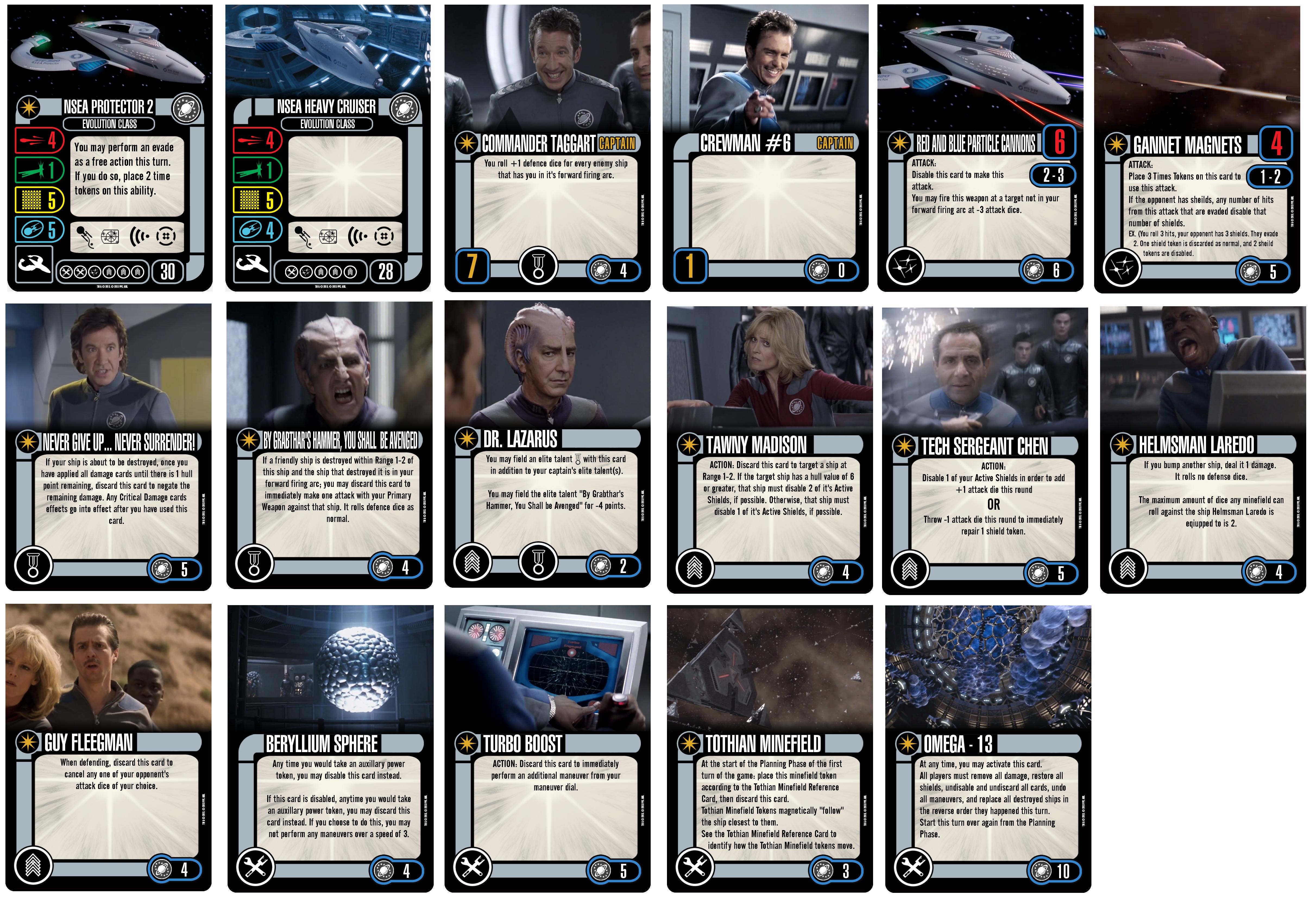 Galaxy Quest Custom STAW Cards | Star Trek: Attack Wing