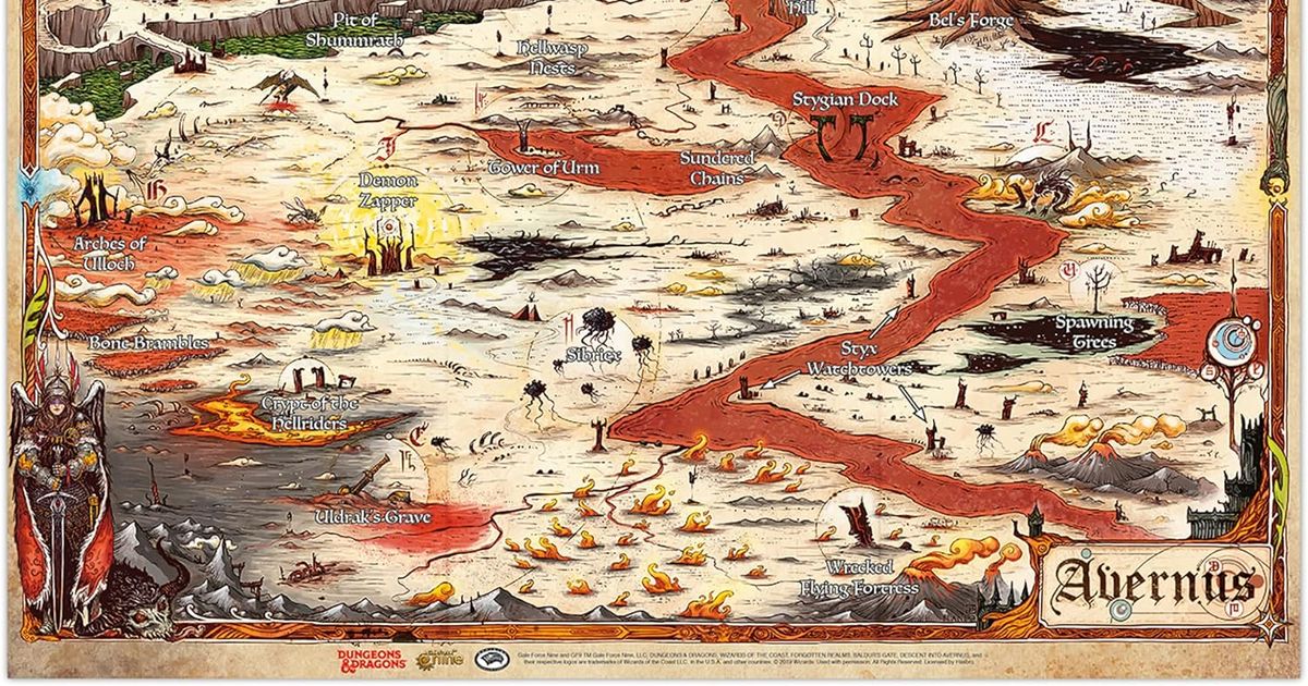 Baldur's Gate: Descent Into Avernus - Avernus Map | RPG Item ...