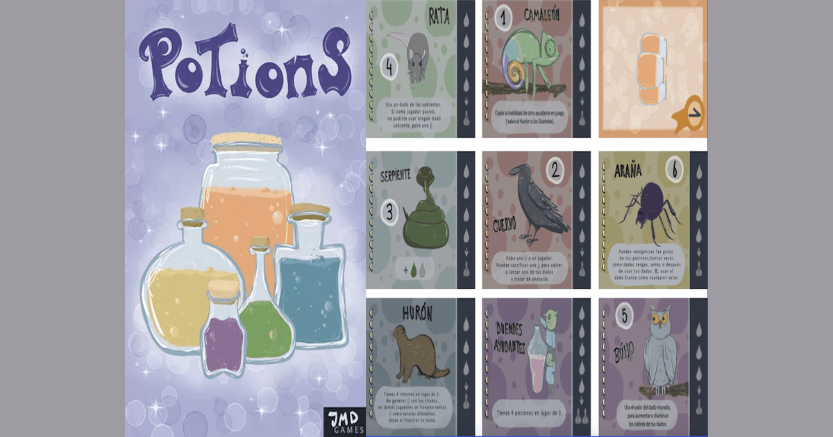 Print and Play: Potions | Juegos Roll & Write