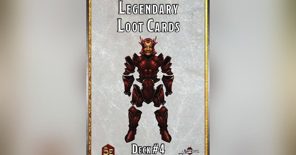 Legendary Loot Cards: Deck #4 (5E) | RPG Item | RPGGeek