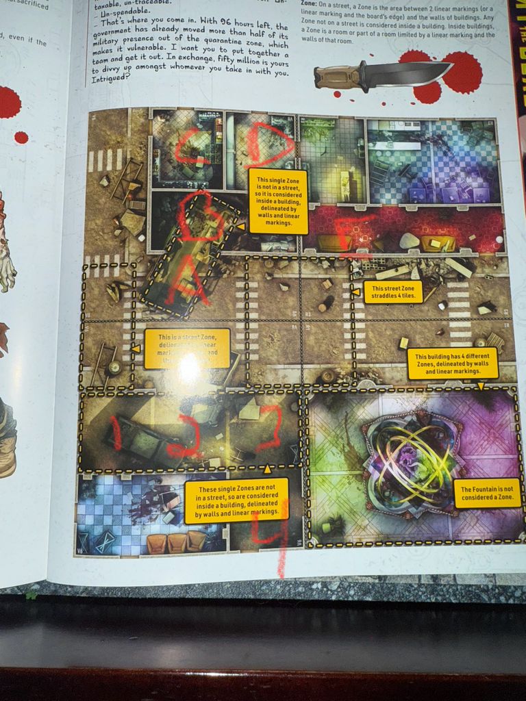 Movement and Adjacency (see pic) | Army of the Dead: A Zombicide Game