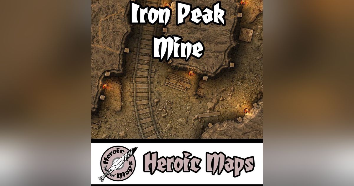Heroic Maps: Iron Peak Mine | RPG Item | BoardGameGeek