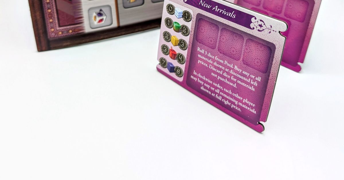 Tabriz: Bonus Tile and Dice Pool Board | Board Game Accessory ...