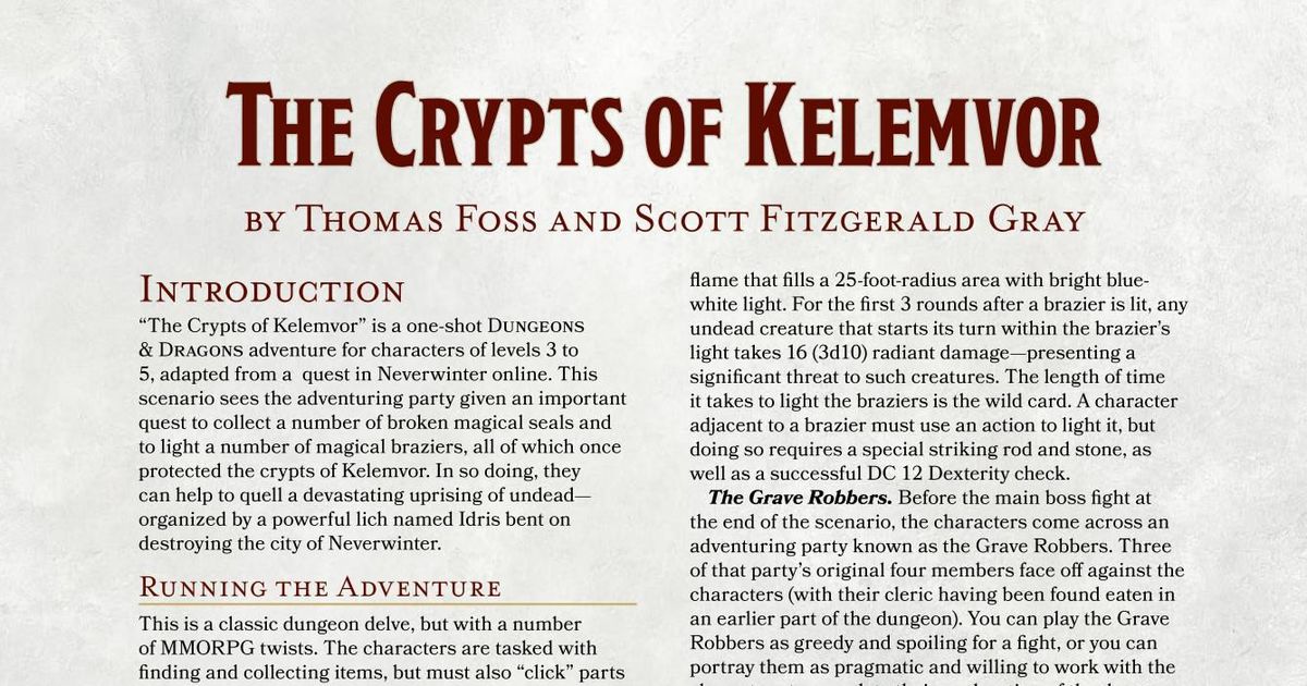 The Crypts of Kelemvor | RPG Item | RPGGeek