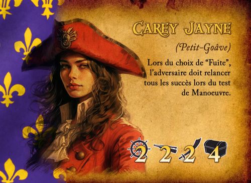 Captains, in French, with new cards design. | Merchants & Marauders
