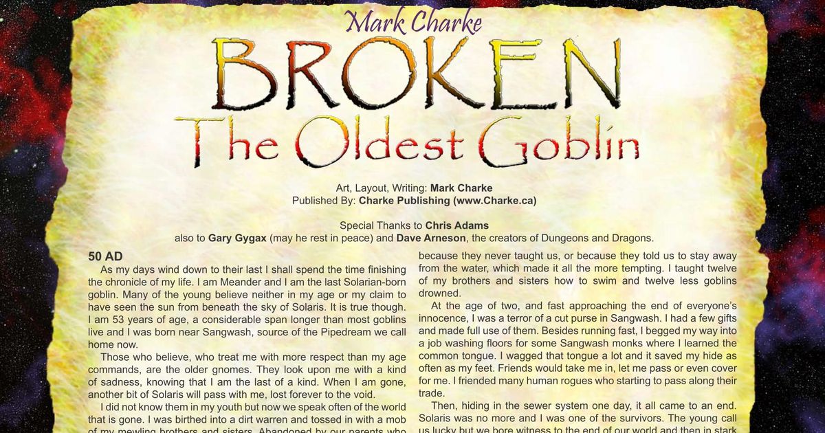 Broken: The Oldest Goblin | RPG Item | RPGGeek